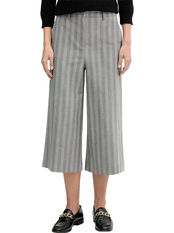 Sisley Striped Trousers - Grey