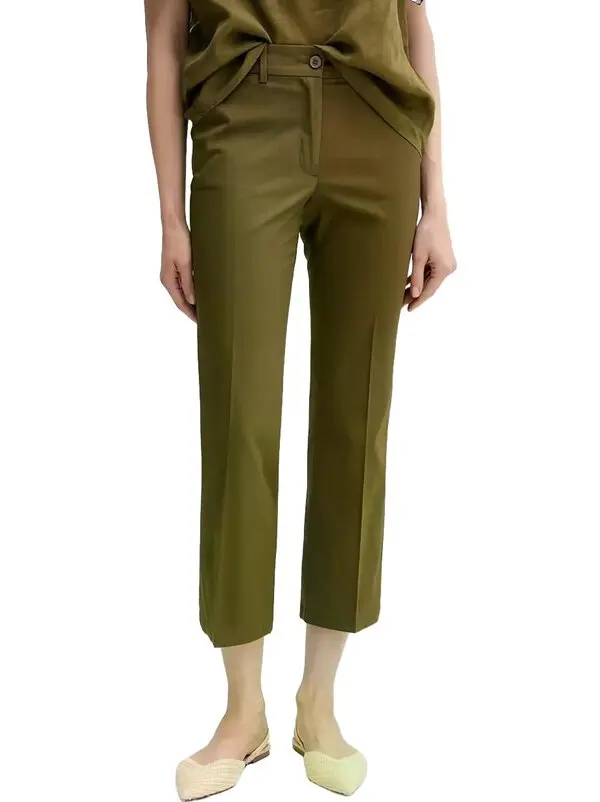 Sisley Cropped Trousers - Green