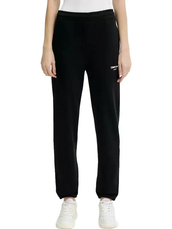 LA MANIA Drawstring Track Pants - Black
