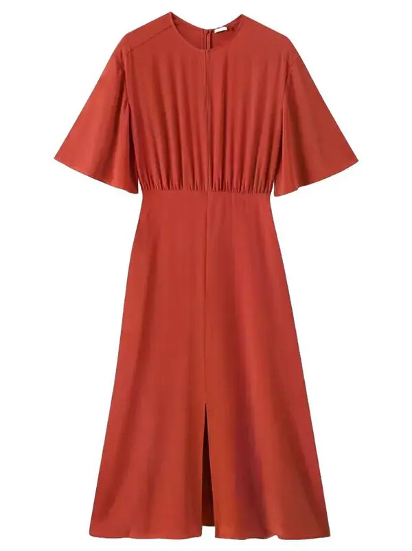 JOSEPH Silsila Front Slit Dress - Red