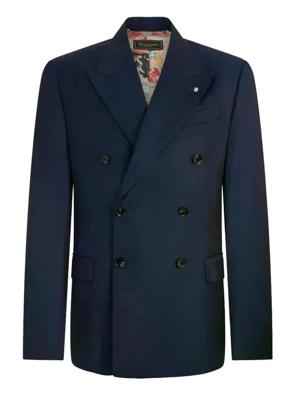 BILLIONAIRE Dandy Double-breasted Blazer - Blue