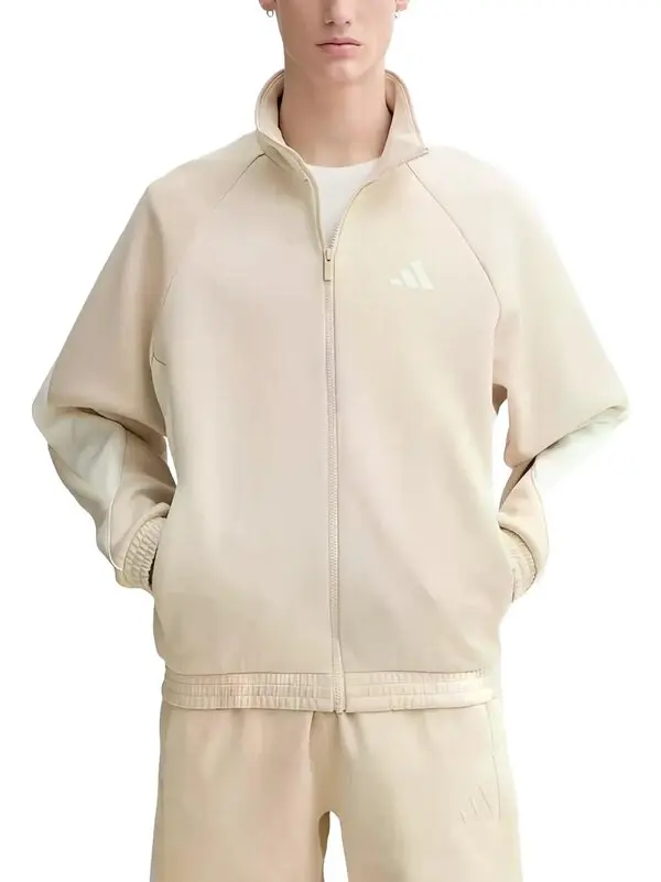 Adidas Zip Logo Sweater - Neutrals