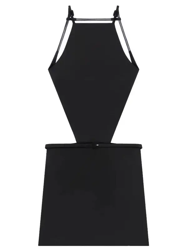 COURREGES Cut-out Halterneck Dress - Black