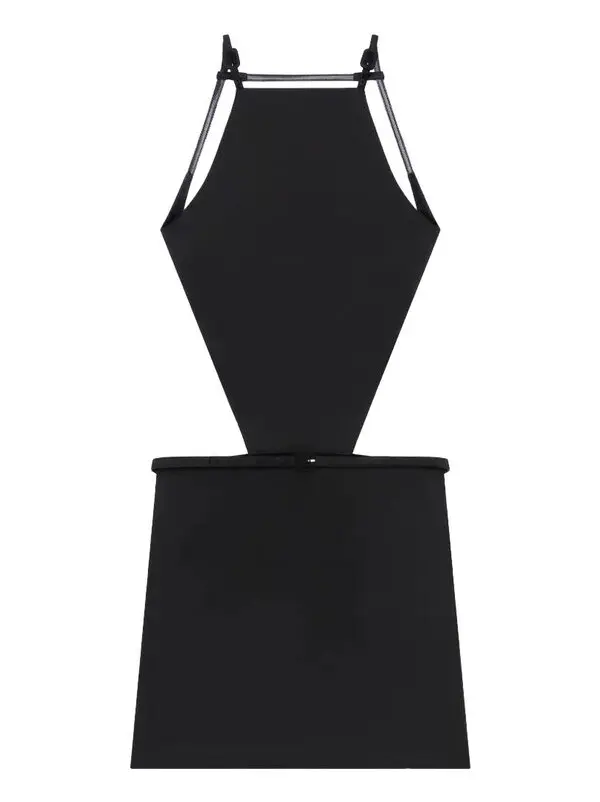 COURREGES Cut-out Halterneck Dress - Black