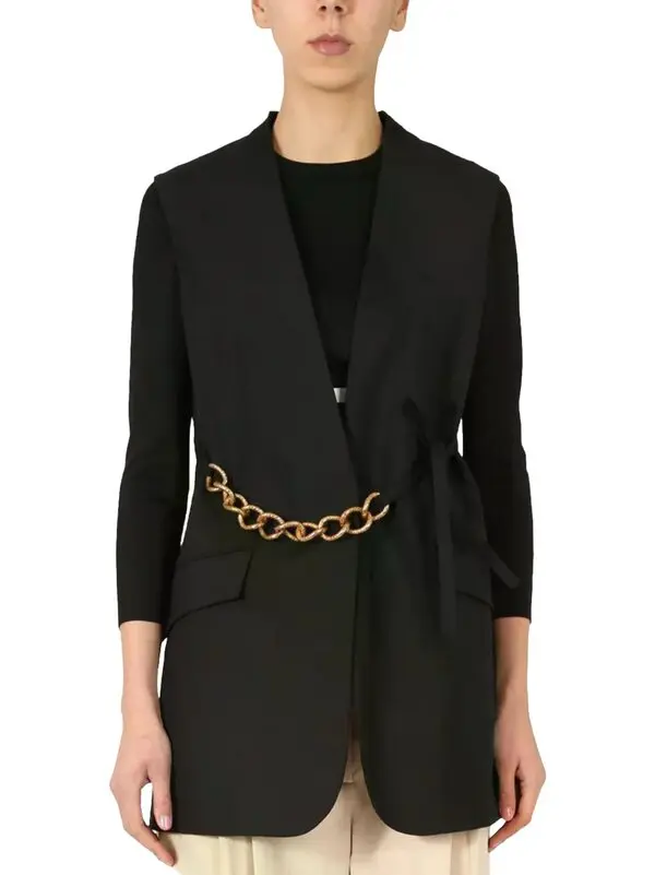 Givenchy Chain-detail Sleeveless Blazer - Black