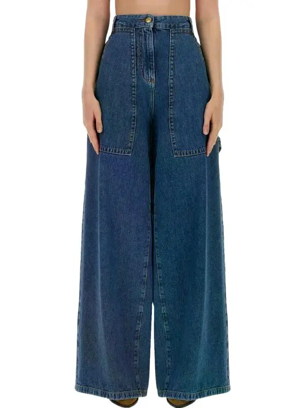 Etro Belt-loop Buttoned Jeans - Blue