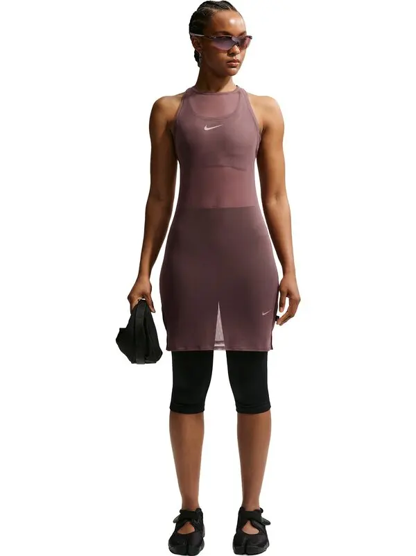 Nike Sportswear Tight Sheer Tank Top Dress - Purple