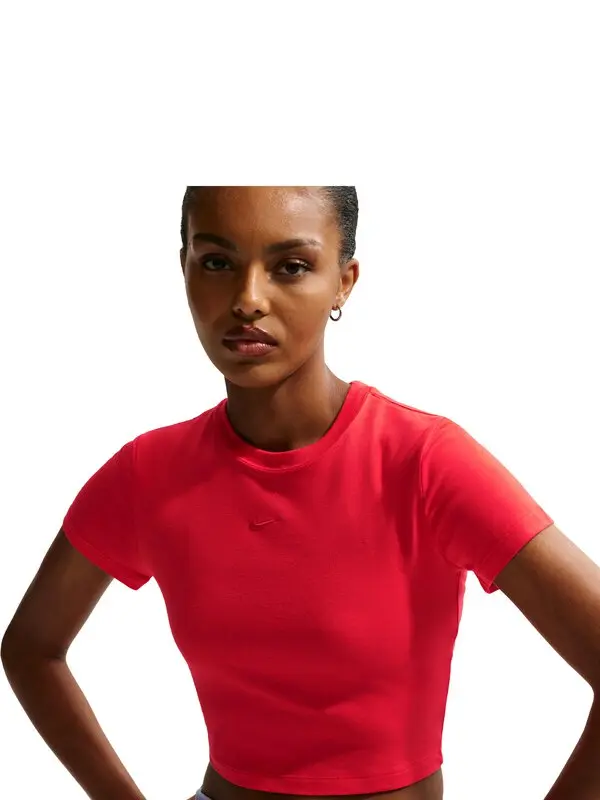 Nike Sportswear Chill Knit Cropped T-shirt - Red
