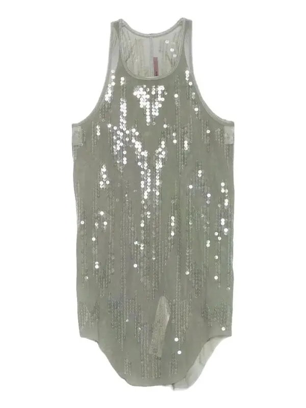 Rick Owens Sequin Embellished Top - Green