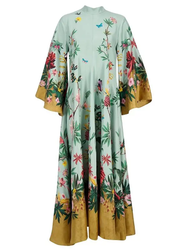 La DoubleJ Zooflora Maxi Magnifico Silk Dress - Multicolour