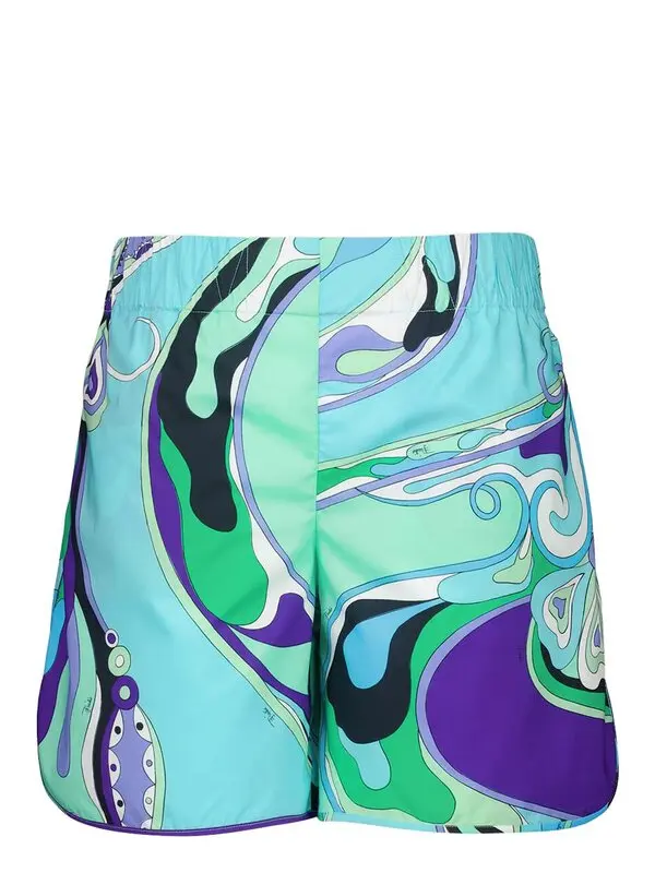 Emilio Pucci Orchidee Cotton Poplin Shorts - Multicolour