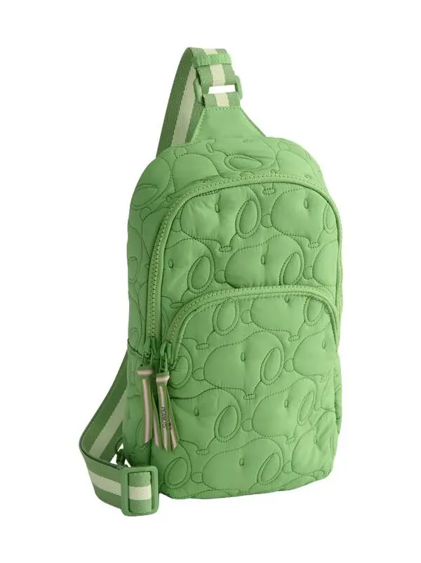 VERA BRADLEY Peanuts Lorman Sling Backpack - Green