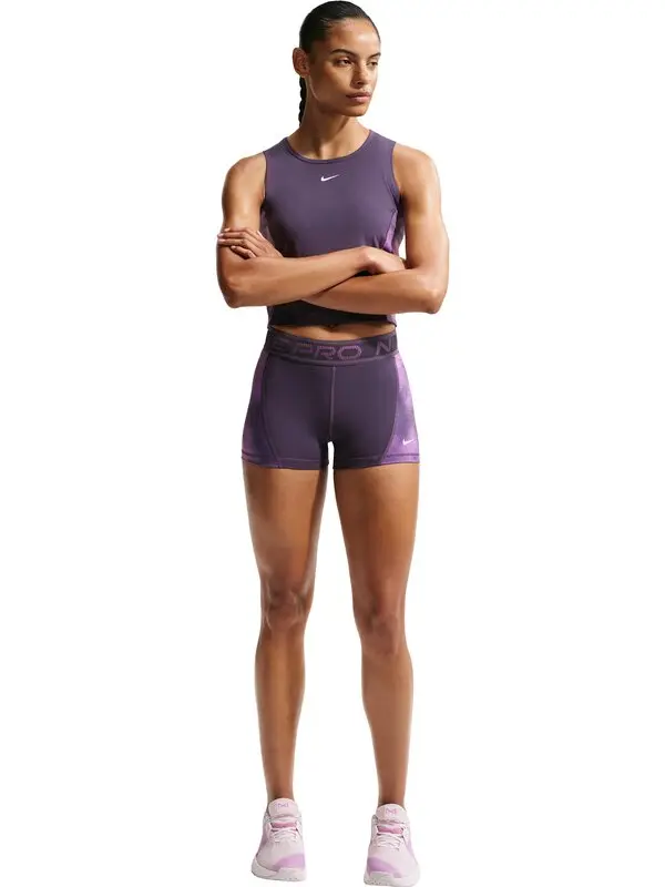 Nike Pro Mid-rise 3" Shorts - Purple