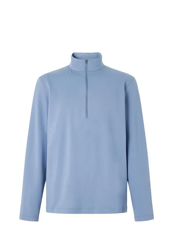 Lululemon Slim-fit Stretch Recycled-jersey Half-zip Top - Blue