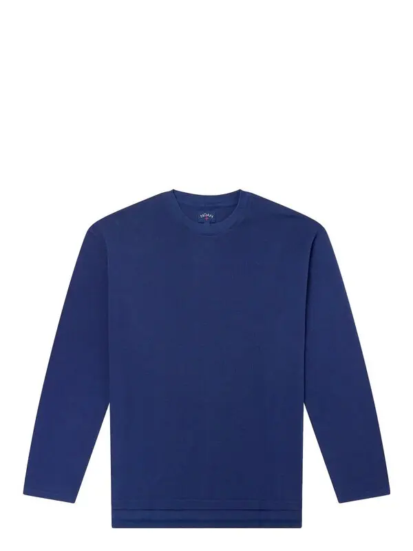 NOAH Cotton-piqué Sweater - Blue