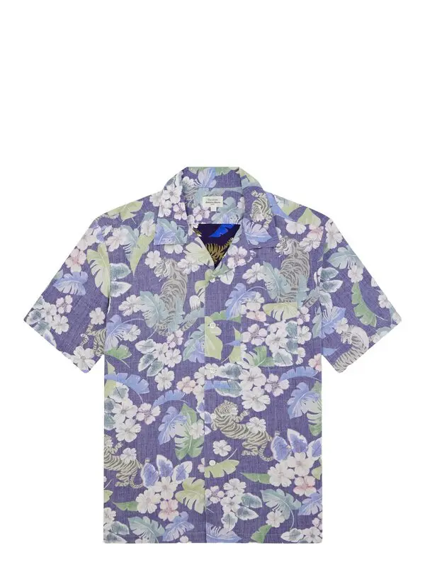 Hartford New Palmito Printed Woven Shirt - Blue