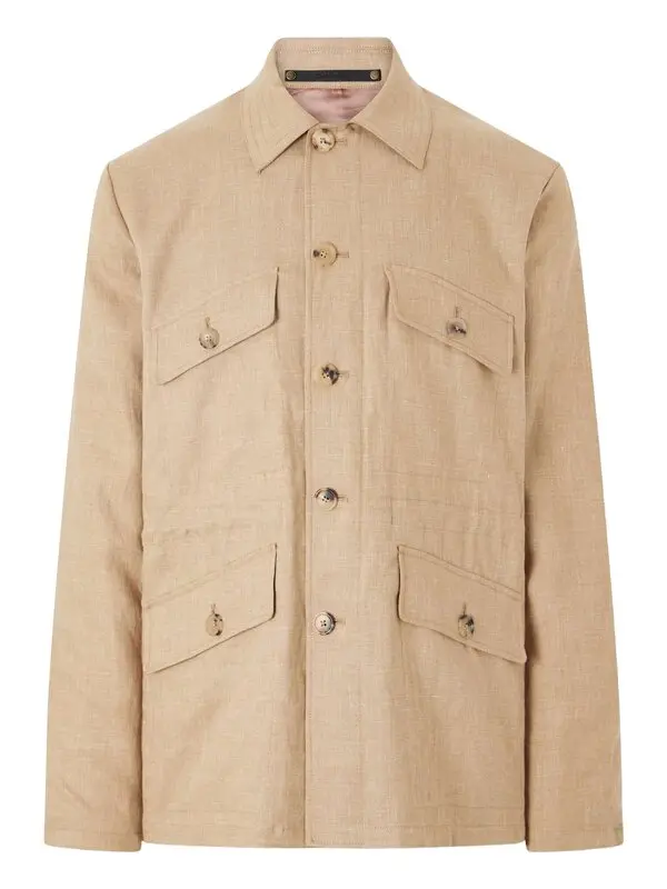 Paul Smith Linen Field Jacket - Light Brown