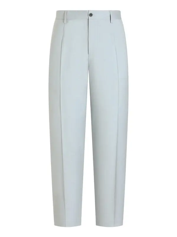 Dolce & Gabbana Shantung Viscose Trousers - Azure