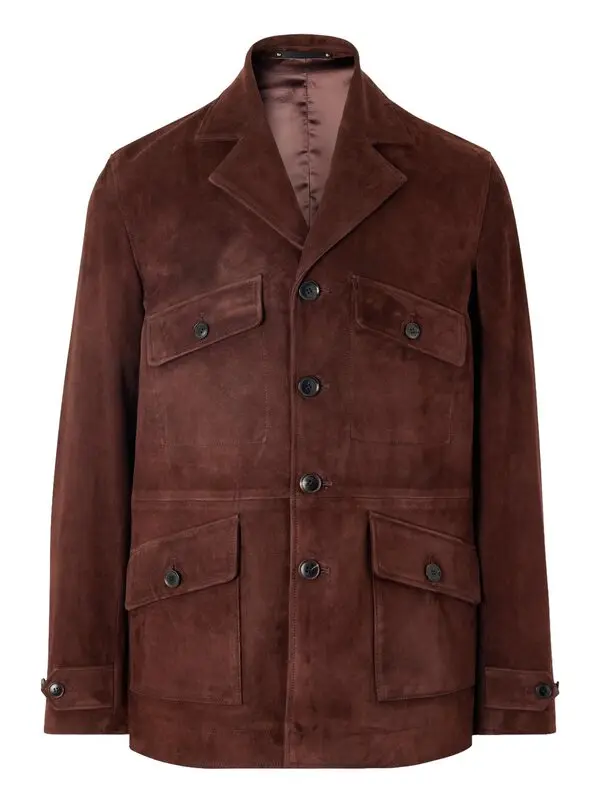 Paul Smith Suede Field Jacket - Brown