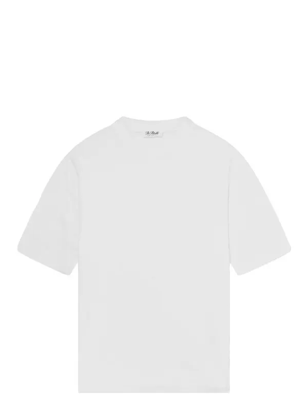 DE PETRILLO Knitted Cotton T-shirt - White