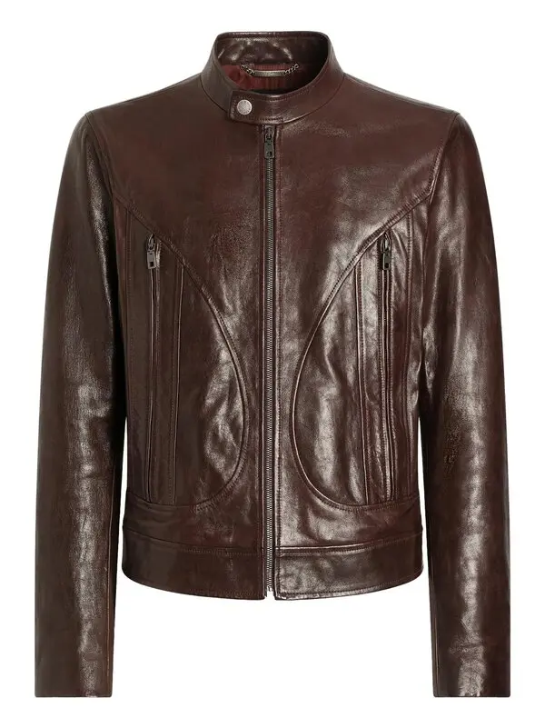 Dolce & Gabbana Lambskin Nappa Leather Jacket - Purple