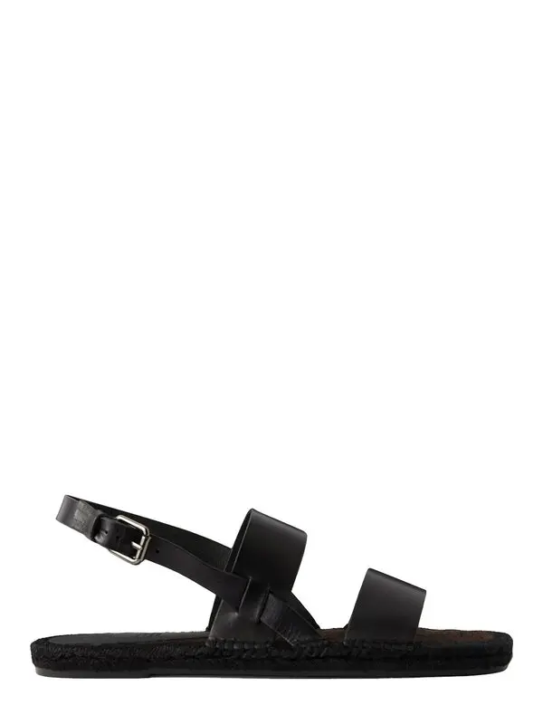CastaÑer Leather Sandals - Black