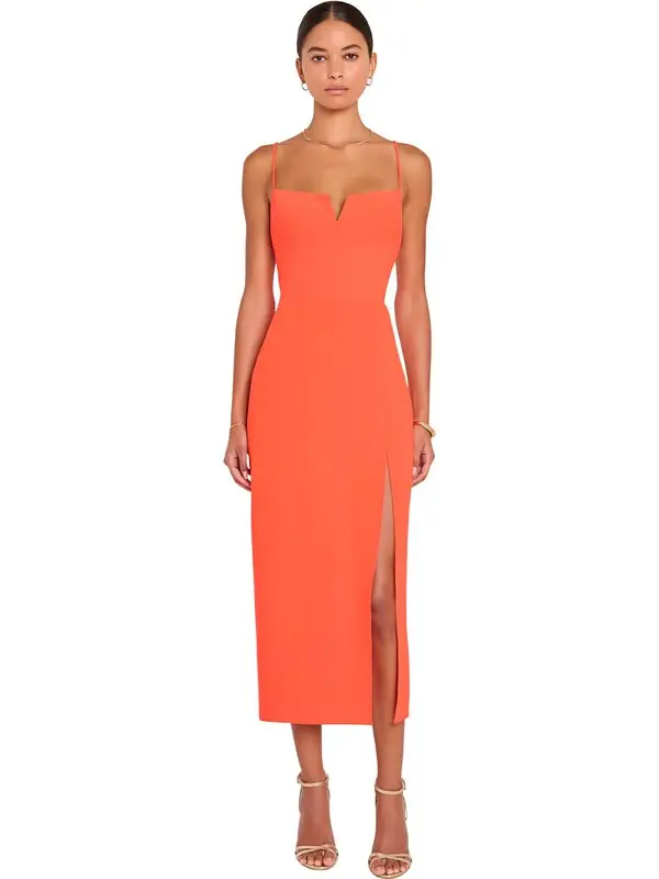 Amanda Uprichard Lyra Midi Dress - Serrano
