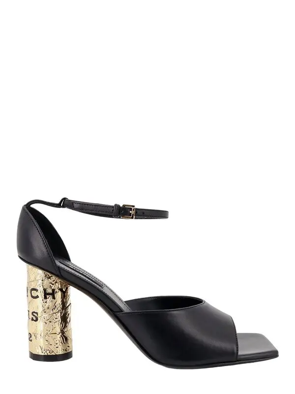 Givenchy Leather Sandals With Metal Heel - Black