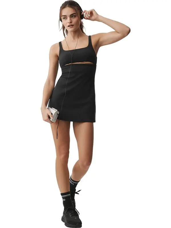 Alo Yoga Slice Tennis Dress - Black