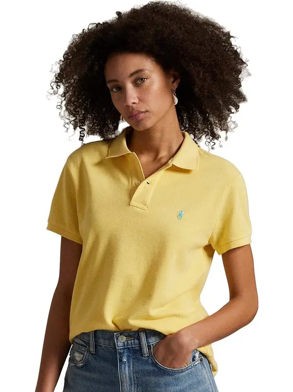 Ralph Lauren Classic Fit Mesh Polo Shirt - Corn Yellow