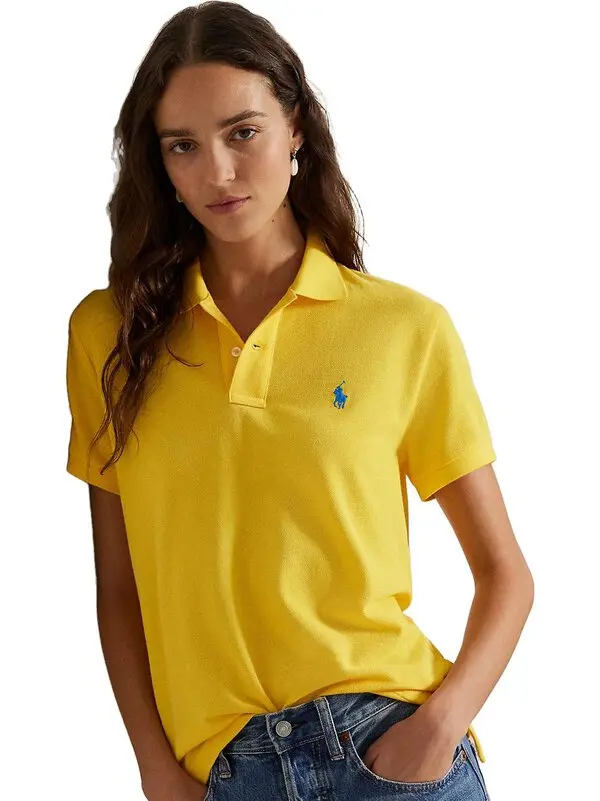 Ralph Lauren Classic Fit Mesh Polo Shirt - Yellowfin