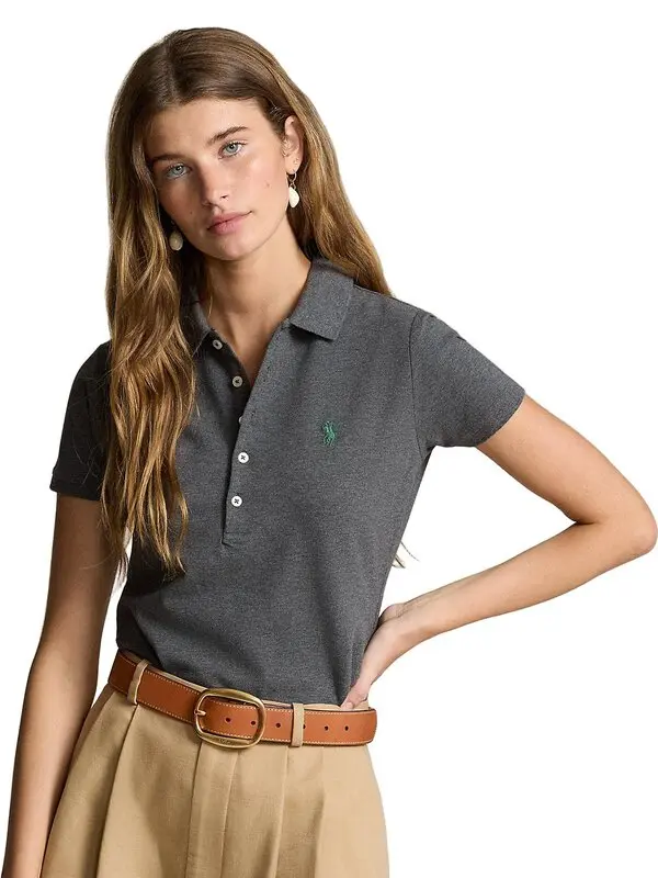 Ralph Lauren Slim Fit Stretch Polo Shirt - Barclay Heather