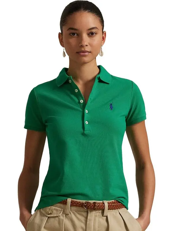 Ralph Lauren Slim Fit Stretch Polo Shirt - Billiard