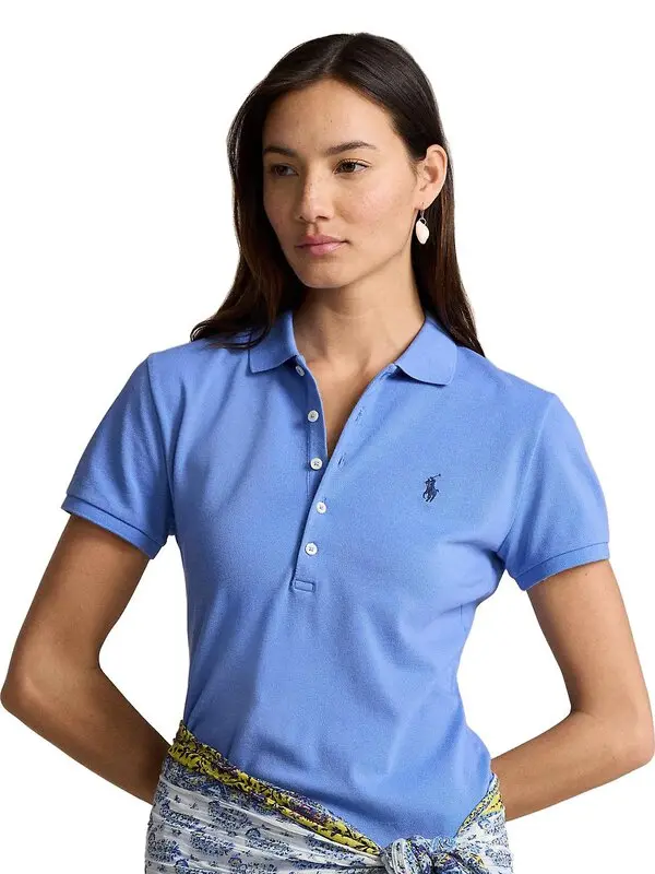 Ralph Lauren Slim Fit Stretch Polo Shirt - Harbor Island Blue