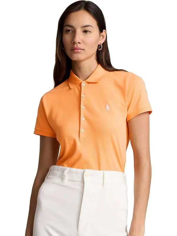 Ralph Lauren Slim Fit Stretch Polo Shirt - Key West Orange