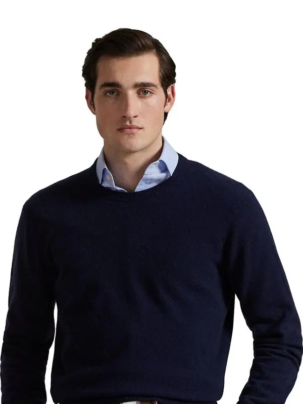 Ralph Lauren Washable Cashmere Crewneck Sweater - Hunter Navy