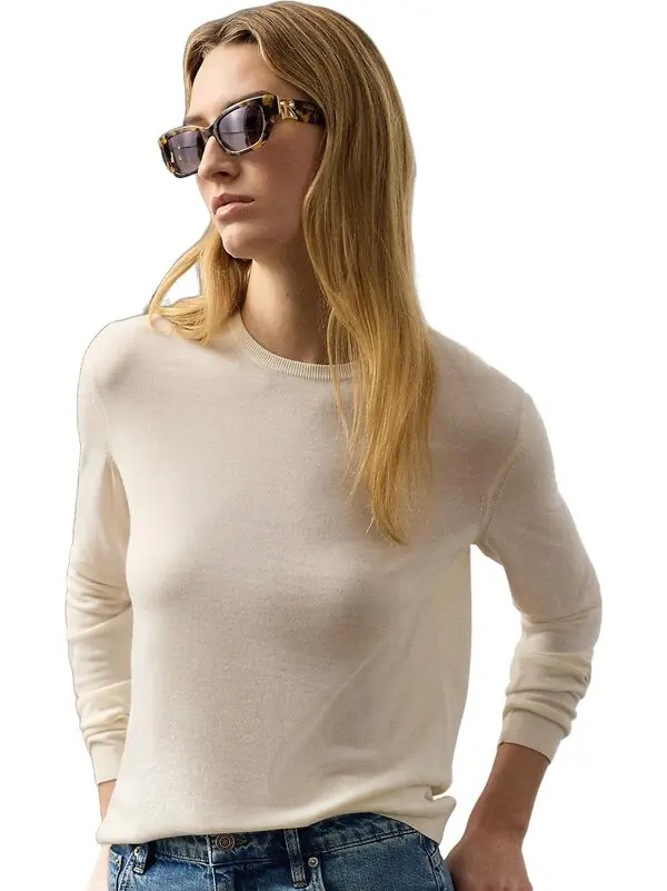 Ralph Lauren Cashmere Crewneck Sweater - Lux Cream
