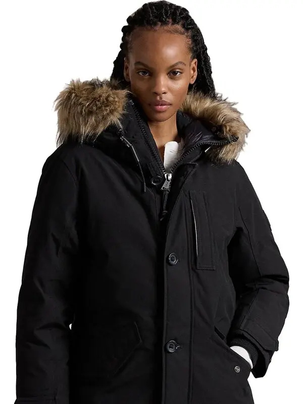 Ralph Lauren Faux-fur-trimmed Down Parka - Polo Black