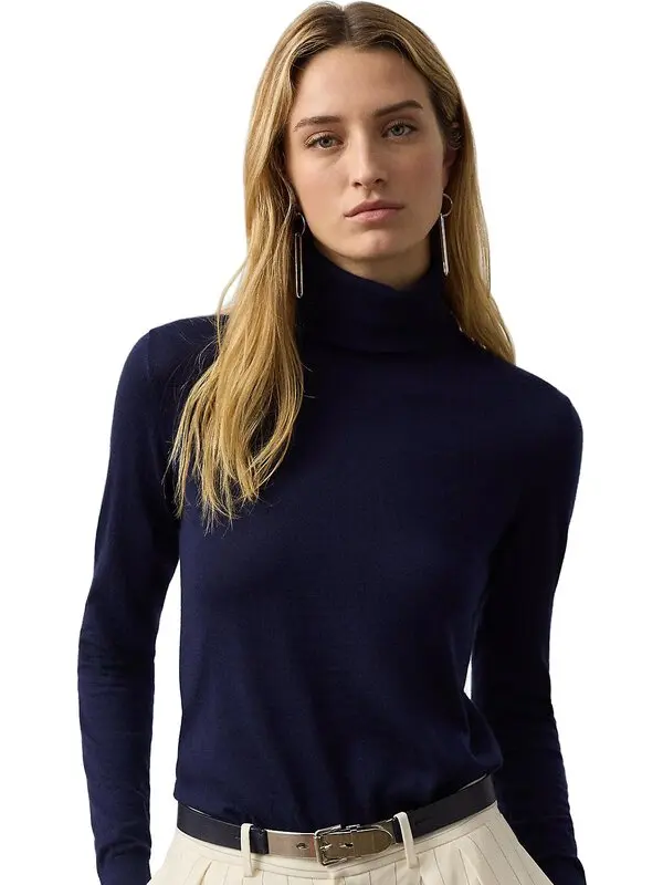 Ralph Lauren Cashmere Turtleneck Sweater - Lux Navy