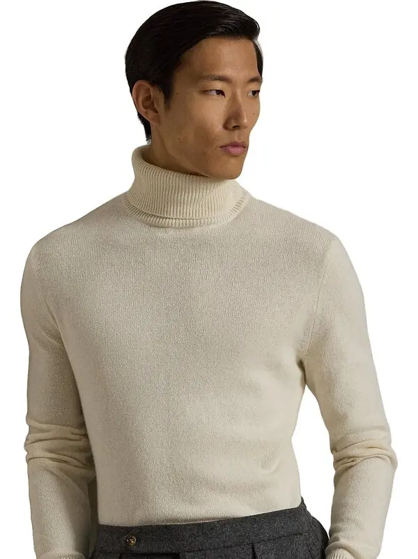 Ralph Lauren Wool-cotton Turtleneck Sweater - Andover Cream