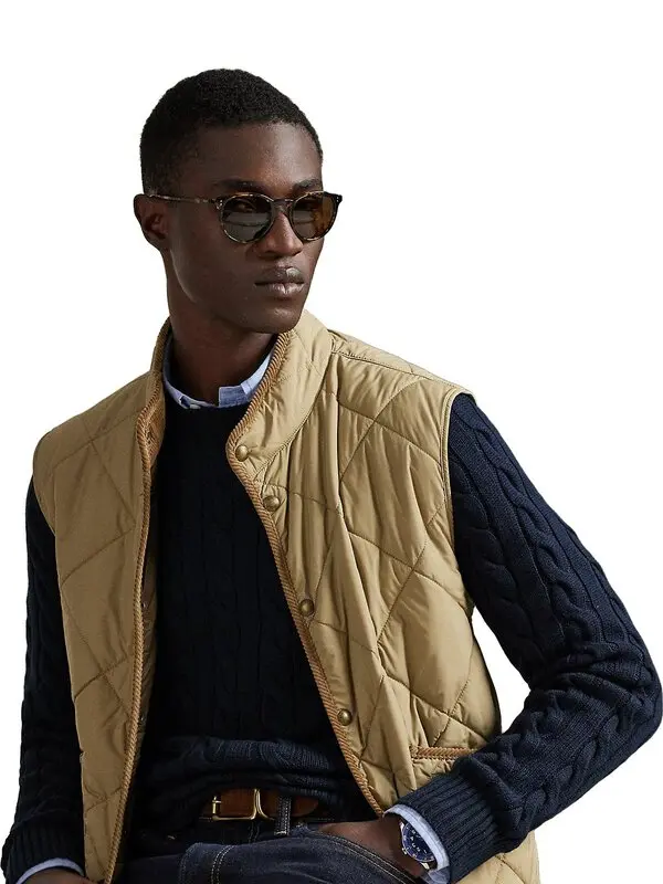 Ralph Lauren Quilted Utility Vest - Desert Khaki