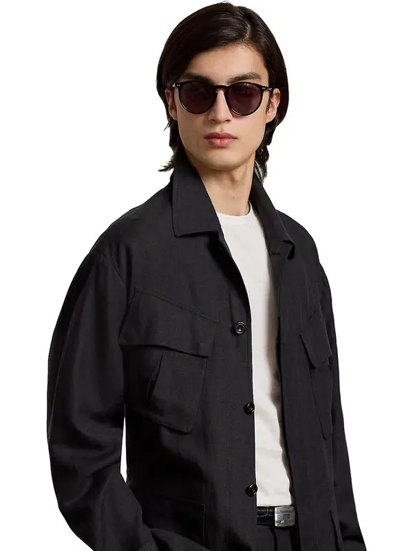Ralph Lauren Silk-linen Field Jacket - Black