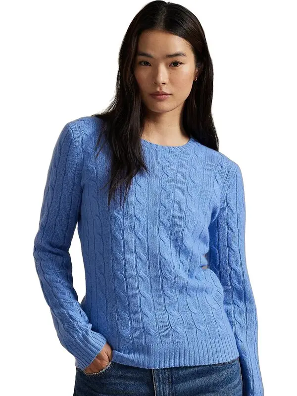 Ralph Lauren Cable-knit Cashmere Sweater - New Litchfield Blue