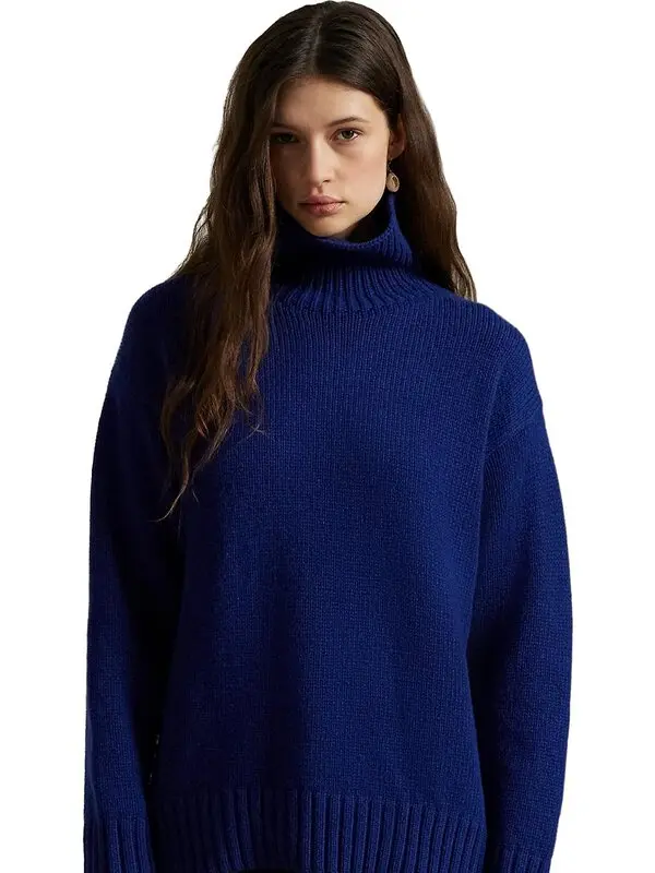 Ralph Lauren Wool And Cashmere Turtleneck Sweater - Winter Night Navy