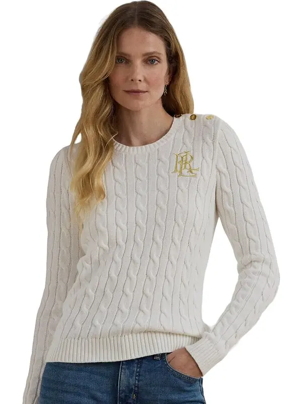 Ralph Lauren Cable-knit Cotton Sweater - Mascarpone Cream