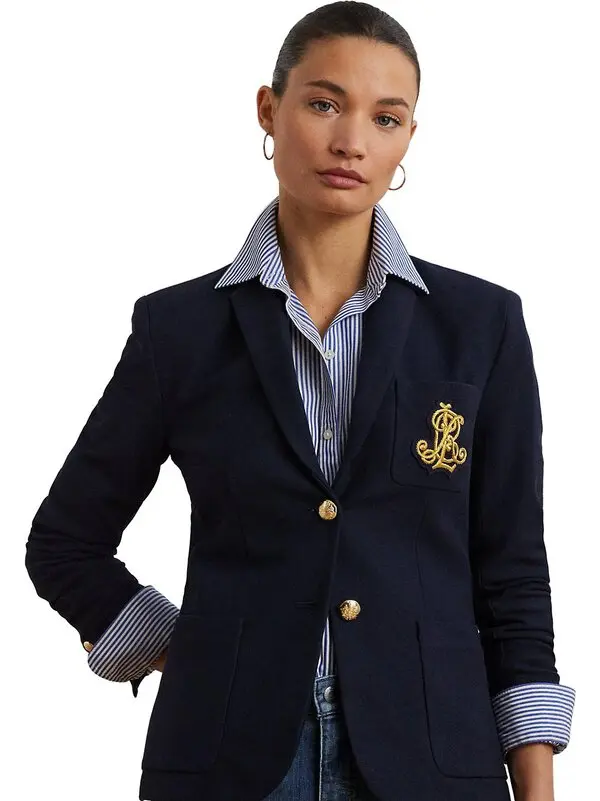 Ralph Lauren Jacquard Blazer - Lauren Navy