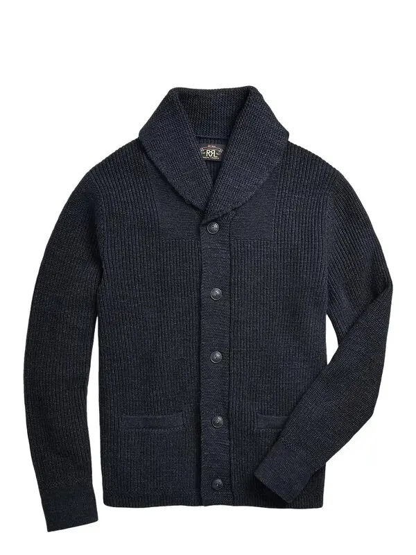 Ralph Lauren Cotton Shawl-collar Cardigan - Dark Navy Heather