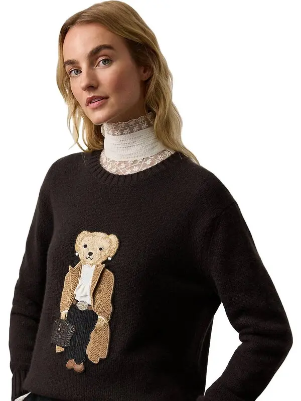 Ralph Lauren Polo Bear Cashmere Sweater - Dark Brown