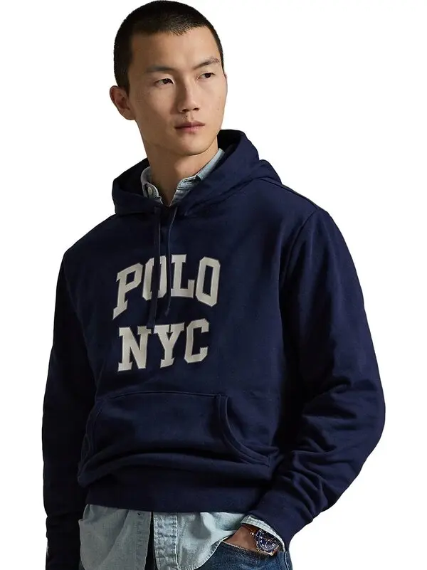Ralph Lauren Graphic Fleece Hoodie - Cruise Navy