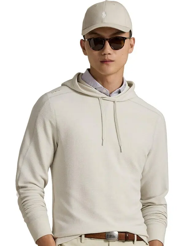 Ralph Lauren Performance Waffle-knit Hoodie - Ceramic White